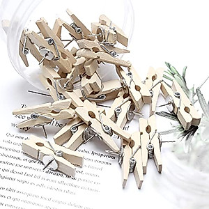 NUTJAM 20Pack Mini Clothespins, Mini Clothes Pins, Wooden Small Clothes Clips for Photos, Clothesline, Bag, Crafts, Art Wall, Pictures