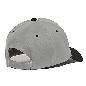 TOP HEADWEAR Two-Tone Adjustable Baseball Cap, Grey Black