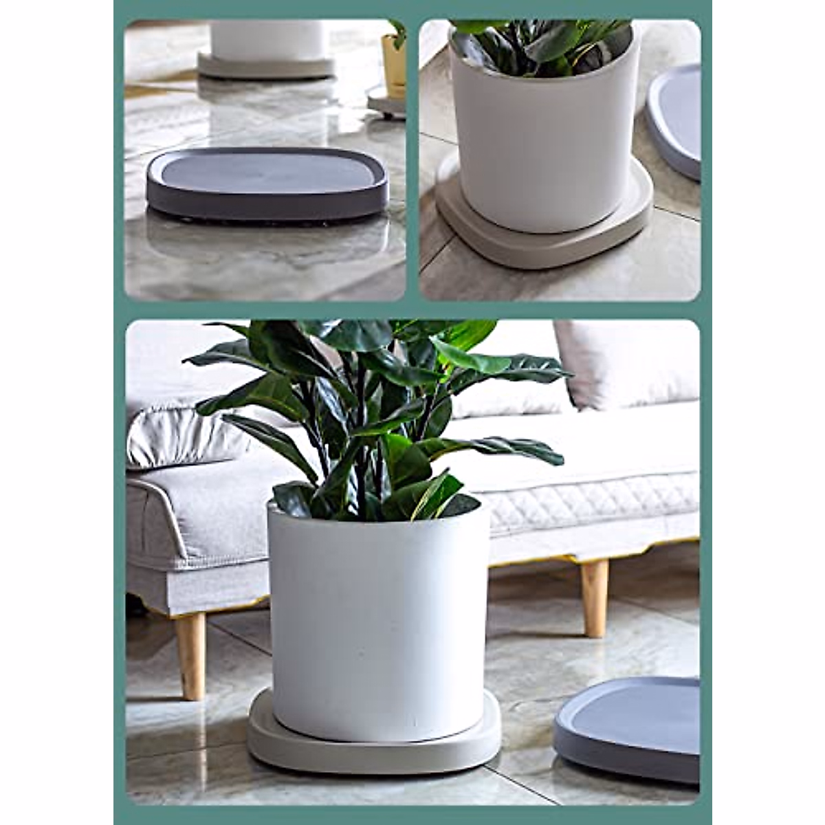 MYBAQ,Plant Caddy,Plant Caddy with Wheels,Plant Dolly,Rolling Plant Stand,Planter Mover, Round Plant Roller Base for Vertical Planting Troughs, Patio Umbrella Base, Plant Pots, Trash Cans.