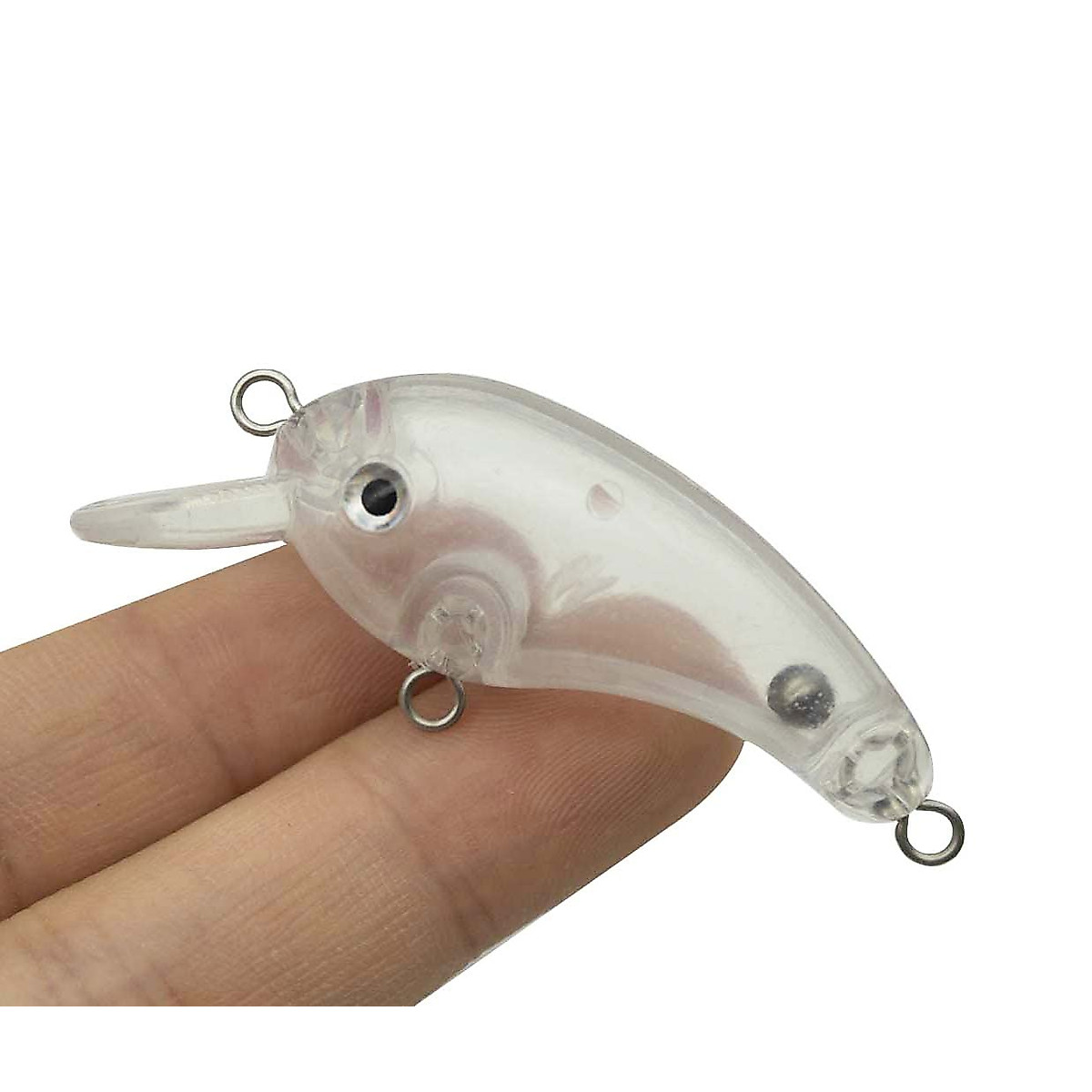 Free Eye 20PCS Unpainted Fishing Blanks Crankbait 5.5cm 3.72g topwater Artificial Bait Fishing Lures Blank Minnowbait Hard unpainted Artificial Bait Bodies DIY Fishing Tackle Spoons