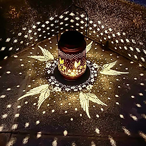 DIBIEECN Hummingbird Solar Lantern Lights Outdoor Hanging, Metal Decor Lanterns-Waterproof LED Decorative Light for Garden Patio Yard Lawn Backyard Front Porch as Gifts for Mom Grandma Women