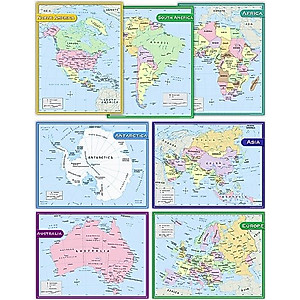 Teacher Created Resources Continents Set (9899)