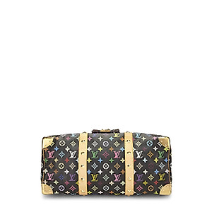 Louis Vuitton, Pre-Loved Takashi Murakami x Louis Vuitton Black Monogram Multicolore Keepall 45, Black