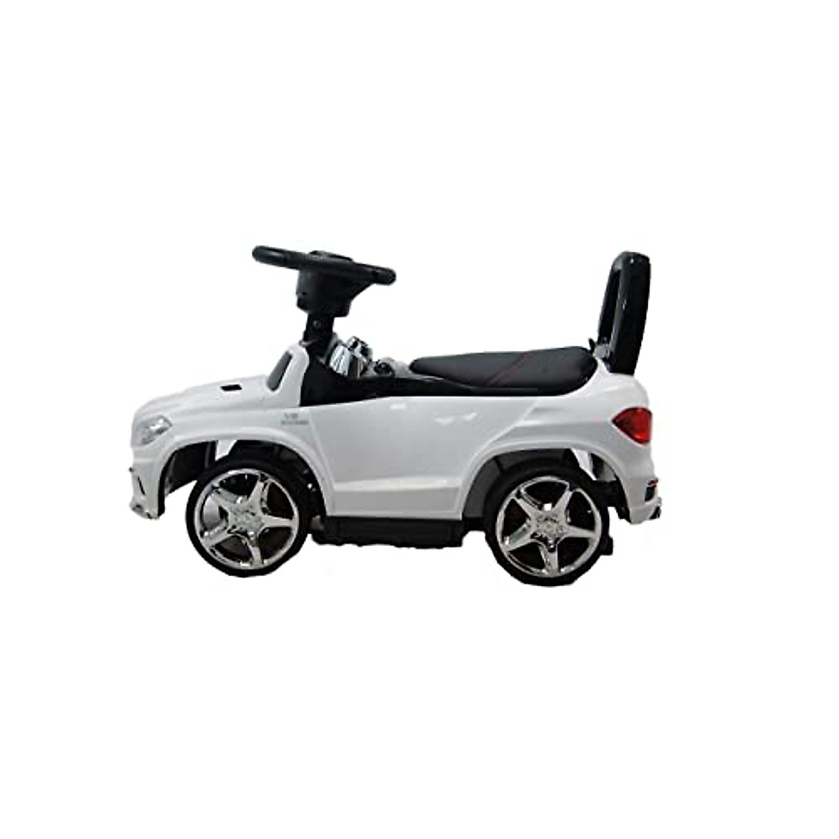 Best Ride On Cars 4 in 1 Mercedes Battery Powered Push Car, White, Large