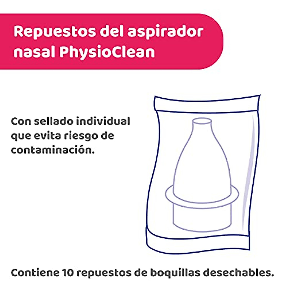 Parts for Chicco Soft Nasal Aspirator Physioclean 10 Pieces