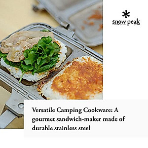 Snow Peak Tramezzino - Gourmet Sandwich Maker - Made of Stainless Steel - 13 x 7.5 x 1.2 in