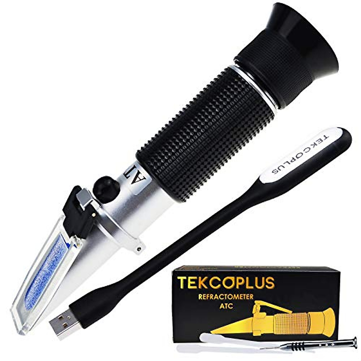 Brix Refractometer Range 0-32% Brix with 0.2% Division, for Brandy, Beer, Fruits, Cutting Liquid