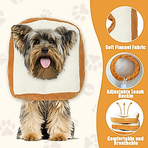 2 Pcs Adjustable Soft Dog Collar for Dog and Cat Recovery Cone Collar Cute Toast Shapes Dog Neck Cone After Surgery Elizabethan Collar for Puppy Cat Kitten