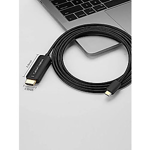 CableCreation USB C to HDMI Cable 4K@60Hz HDR, 6FT USB C to HDMI Cord, Compatible with MacBook Pro 2020, iPad Pro 2020, Surface Book 2, S20, S10 to TV, Projector, Monitor, Black