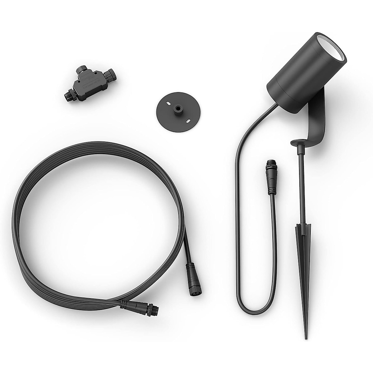 Philips Hue Lily White & Color Outdoor Smart Spot Light Extension (Hue Hub & Power Source Required), 1 Hue White & Color Smart Spot Light + Mount kit, Works with Alexa, HomeKit & Google Assistant