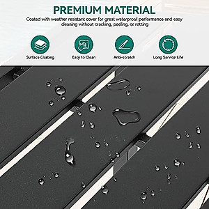 YITAHOME Outdoor Bar Table, 39" Narrow Bar Table, Durable Bar Height Table for Balcony, Patio, Garden, Yard, Poolside, Black