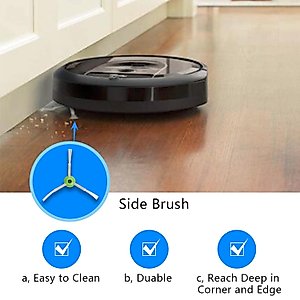 YOKYON 24PK Replacement Parts Kit for iRobot Roomba i7 i7+ i1 i3 i4 i5 i6 i8 J5 J6 J7 J9 Plus E5 E6 Vacuum, Rubber Brushes & High-Efficiency HEPA Filters & Edge-Sweeping Side Brushes