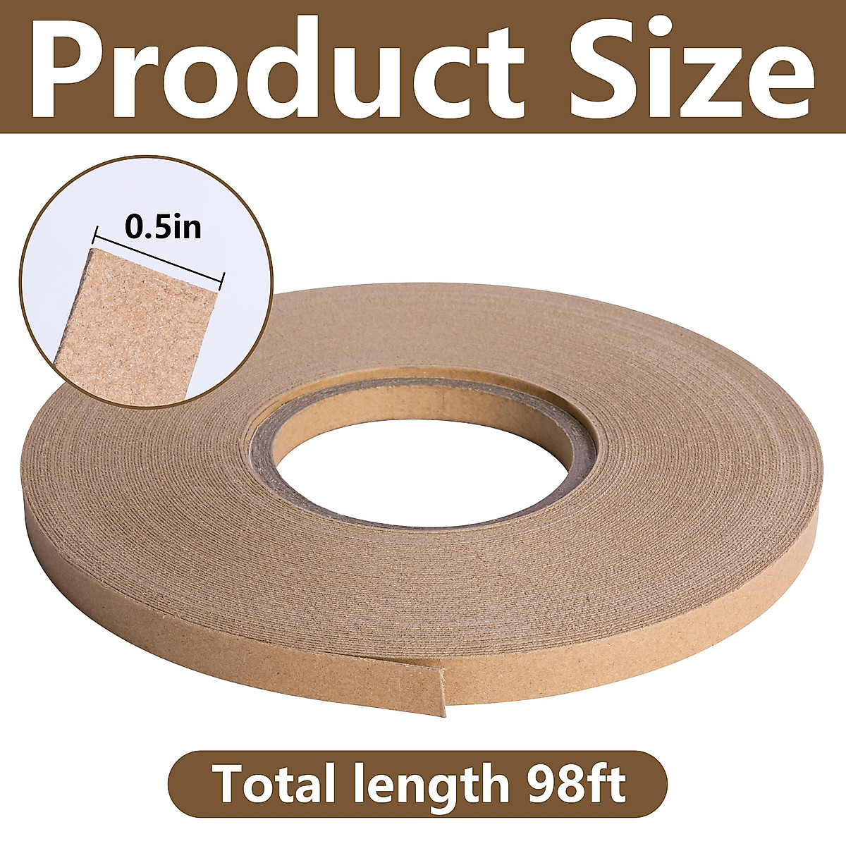 moonoom 33 Yards x 1/2 Inch Upholstery Tack Strip, Longer Upholstery Cardboard Tacking Strip, Hard Upholstery Sofa Making Strips for Furniture Sofa Chair and Couch Edges Repair