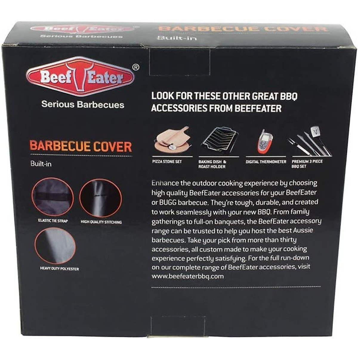 BeefEater 94493 Premium 3 Burner Hooded Cover Fits Built-in Models