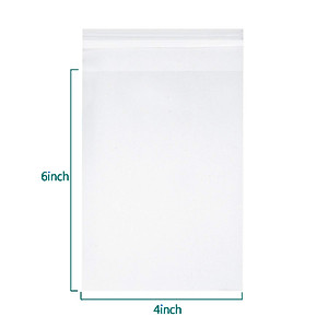 joybest 1000 Pcs - 4 x 6 Inch Clear Cello Cellophane Bags Self Sealing- 3.14 Mils Thick Cello Plastic Bag Fits 4 X 6 Prints, Photos, Cards & Envelopes