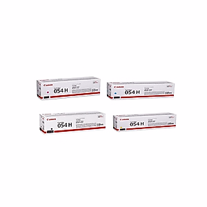 Canon CRG 054 High Yield Toner Cartridge for LBP622 & MF644, Bundle with Black 3100 Pages Yield/Cyan 2300 Pages Yield/Magenta 2300 Pages Yield/Yellow 2300 Pages Yield
