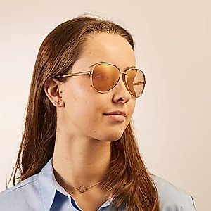 Michael Kors MK5004 CHELSEA Aviator 1017R1 59M Sunglasses For Women + BUNDLE With Designer iWear Eyewear Kit (Rose Gold/Taupe/Rose Gold Flash)