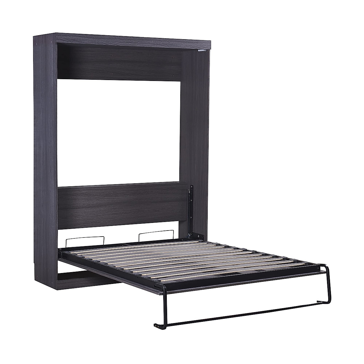 Harper & Bright Designs Murphy Bed Full with Wardrobe and Storage Drawers, Easy Fold Murphy Bed Cabinet, Modern Full Size Murphy Bed Wall Bed for Multipurpose Guest Room Home Office,Grey