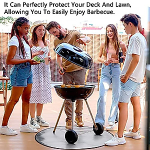 Fire Pit Mats for Under Fire Pit (40" Large) 3 Layers Premium Round Fire Pit Mat for Deck Fire Pit Mat Fire Pit Mats for Under Fire Pit Fireproof Mat Firepit Mats