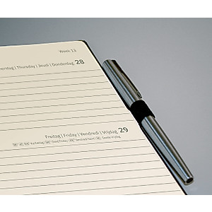SIGEL C2413 Conceptum Weekly planner 2024, approx. A6, black, hardcover, 2 pages = 1 week, 176 pages