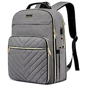 Knitting Bag Backpack, Crochet Bag Tote, Large Yarn Storage Tote Bag with USB Charging Port, Yarn Holder Case for Carrying Projects, Knitting Needles, Yarn Supplies, Grey