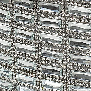 Hillsdale Furniture Glam Backless Diamond Band Vanity Stool, Chrome