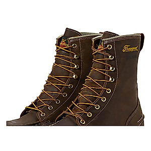 Thorogood 1957 Series 8” Waterproof Moc Toe Work Boots for Men - Soft Toe, Full-Grain Leather with Comfort Insole and Slip-Resistant Heel Outsole; EH Rated, Trail Crazyhorse - 8 2E US