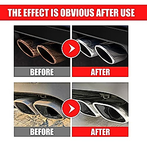 5PCS Car Wash Cleaning Tools Set, Rust Remover for Metal Spray Car Exhaust Pipe Cleaner Metal Surface Rust Remover Motorcycle Exhaust Pipe Maintenance Rust Removal Spray Set