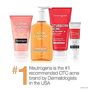 Neutrogena Rapid Clear Stubborn Acne Spot Treatment Gel with Maximum Strength 10% Benzoyl Peroxide Acne Treatment Medication, Pimple Cream for Acne Prone Skin Care, 1 oz