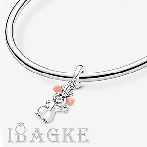 PHOSEA 925 Sterling Silver Dangle Charm Beads Pendants Fit for European Bracelets Charms DIY Jewelry Gift for Women Girls (Redmi Dangle)