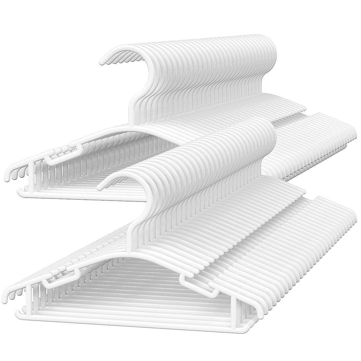 GoodtoU Baby Hangers for Closet 60Pack White Baby Clothes Hangers Bulk Kids Plastic Hangers Toddler Hangers Plastic Infant Hangers for Closet