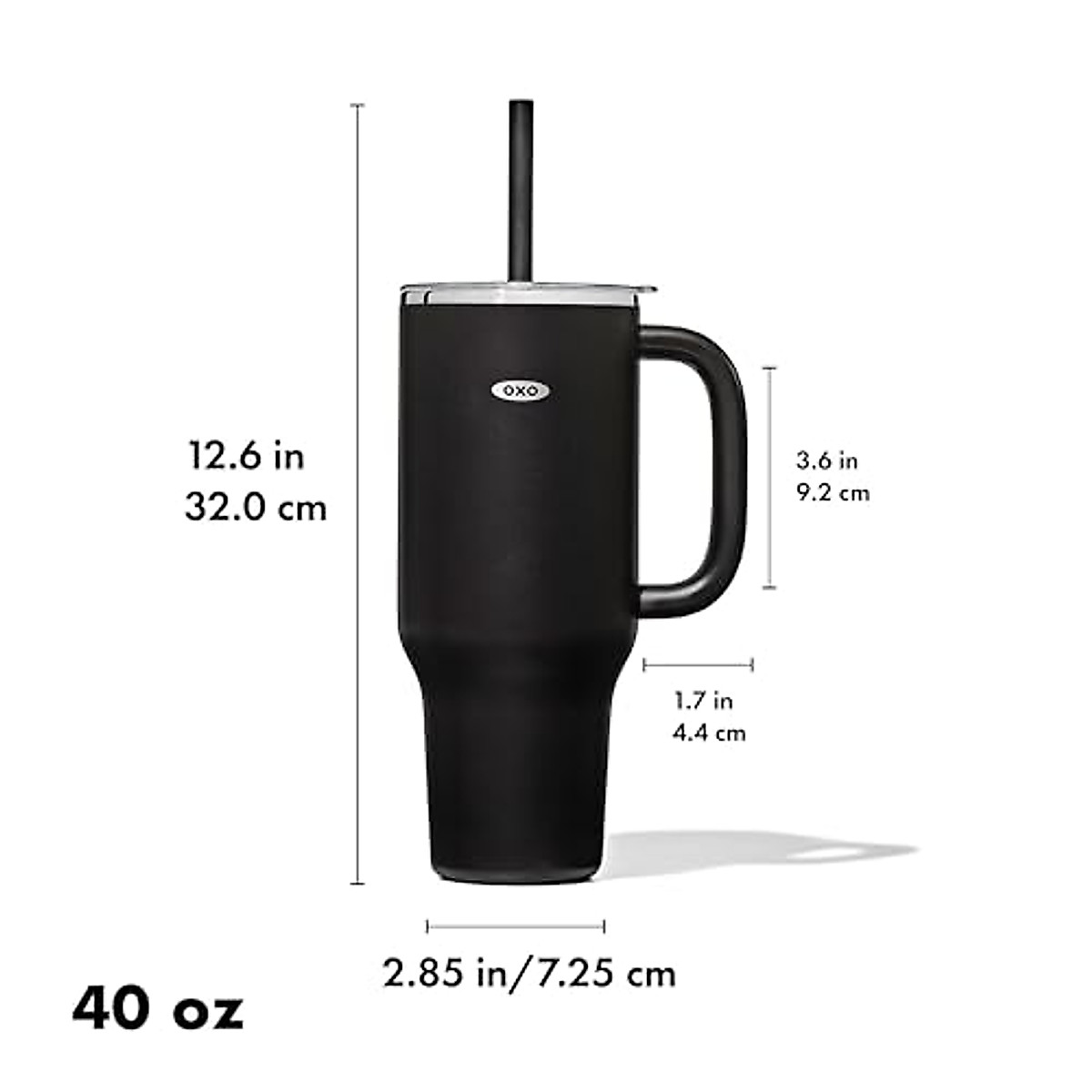 OXO Strive XL Tumbler with Handle – 40 oz. – Onyx