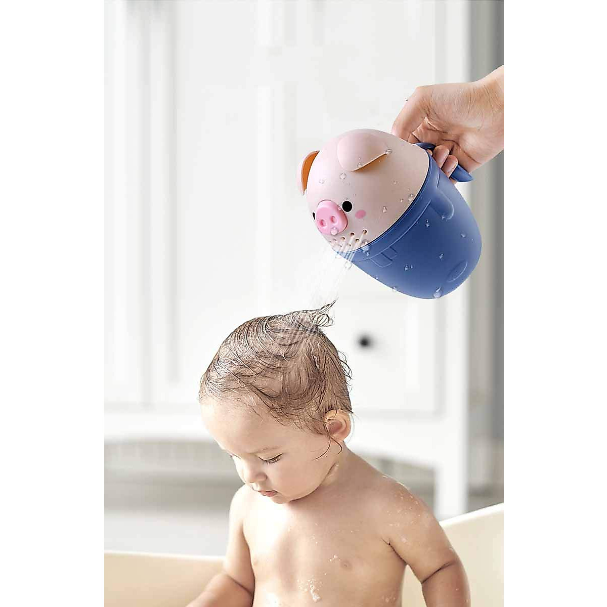 5-Star Compatible High Yield Inkjet Cartridge Replacement. Happy Pig Baby Bath Rinse Cup (Blue)