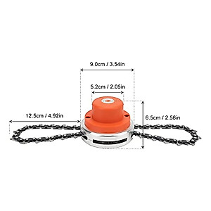 Trimmer heads, effective abrasion resistant brush trimmer head with chain for garden