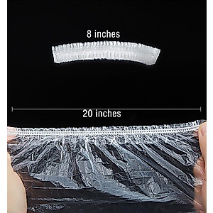 100 Plastic Large Bowl Covers 20 Inch Elastic Reusable, Restaurant Salad Bowl Covers, Mixing Bowl Food Covers Hair Bowl Protectors, Kitchen Small Appliance Air Fryer Coffee Maker Covers