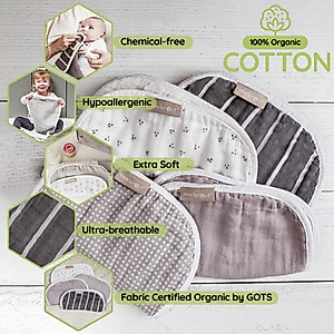 Nursing Cover Bundle with Set of Four Organic Cotton Burp Cloths