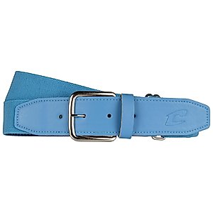 CHAMPRO Baseball Belt with Leather Tab, Light Blue, Adult