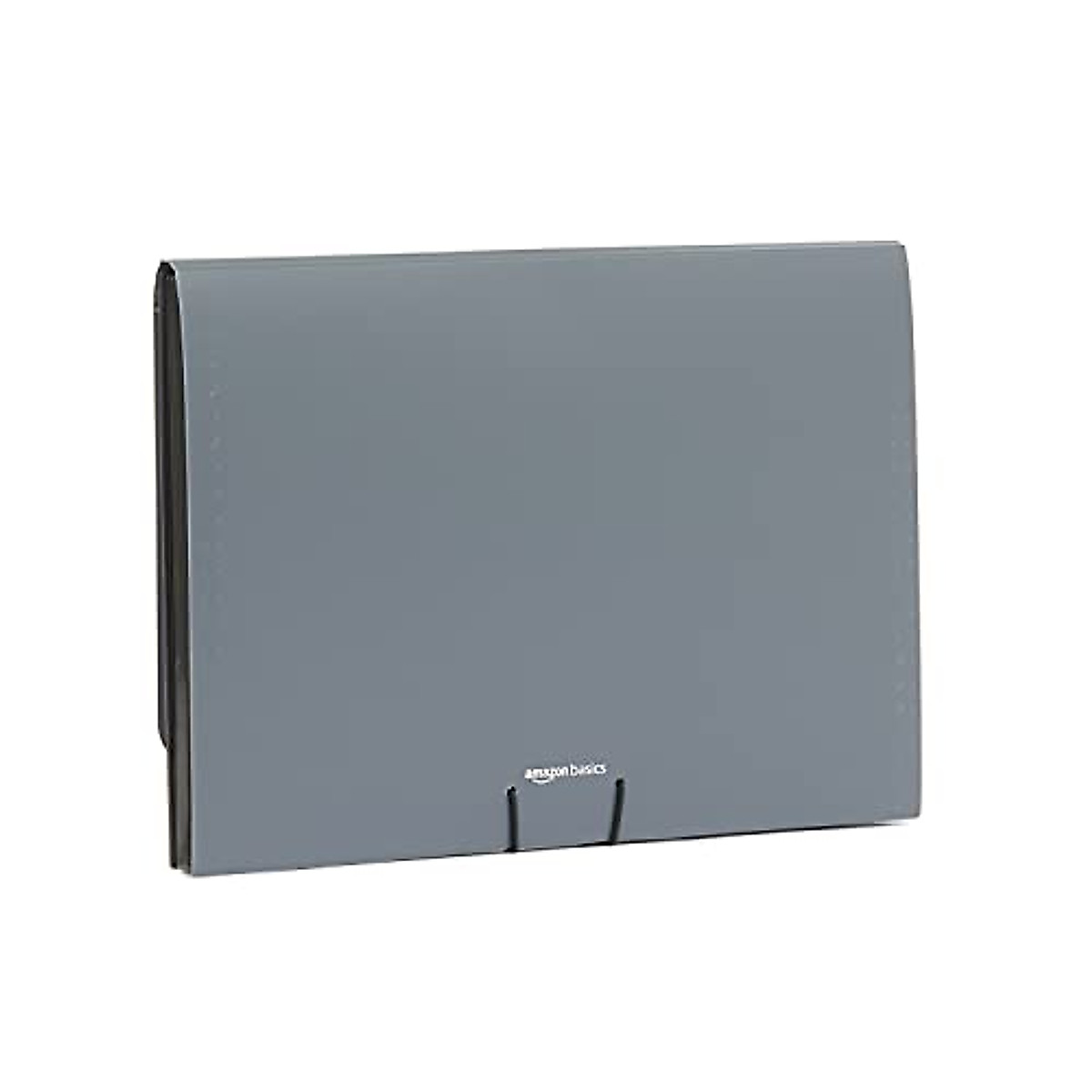 Amazon Basics Expanding Organizer File Folder, Letter Size - Black & Gray, 2-Pack