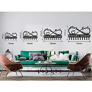 Personalized Metal Infinity Key Hooks, Key Holder for Wall, Personalized Key Rack for Wall, Personalized Metal Key Holder for Wall, Key Wall Holder ,Wedding Gifts for Couple