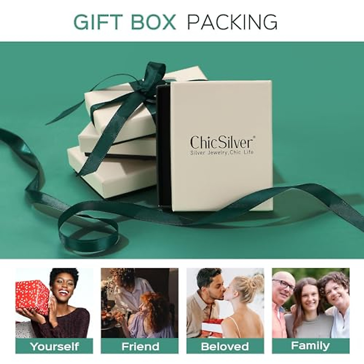 ChicSilver Jewelry Personalized Letter Ring for Women Sterling Silver Adjustable Wrap Open Ring Friendship Engagement Ring (S)