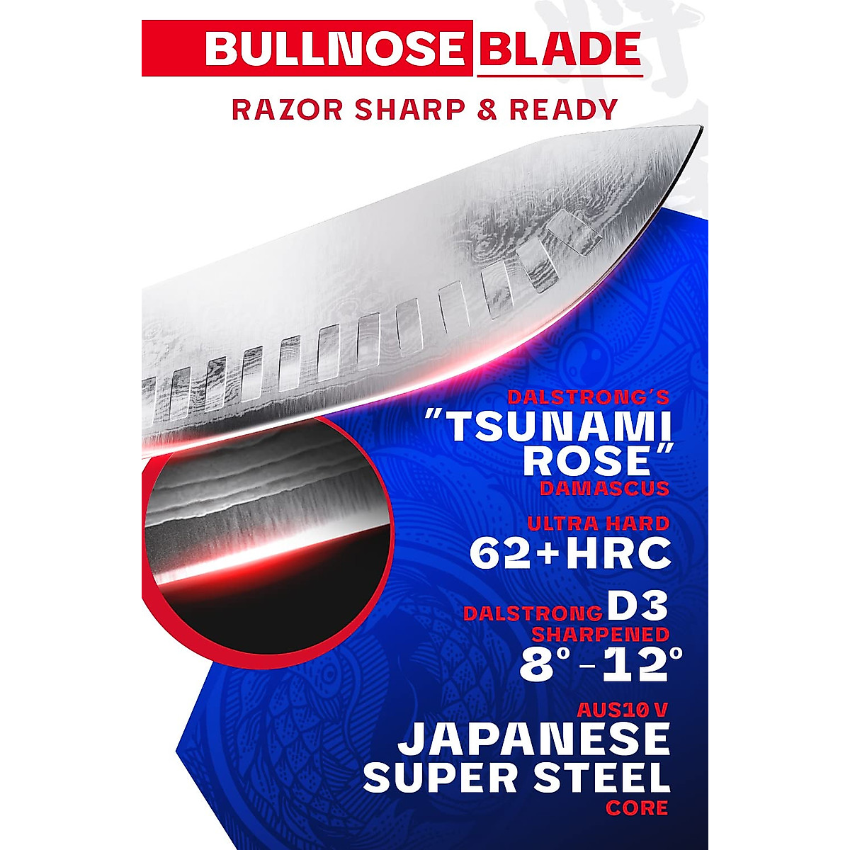 DALSTRONG Bull Nose Butcher Knife - 8 inch - Shogun Series ELITE - Japanese AUS-10V Super Steel - Vacuum Heat Treatment - Sheath Included - Meat, BBQ, Breaking Knife - Carving Knife - Heavy Duty