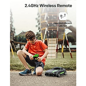 MIEBELY Remote Control Car, Mercedes Benz 1/12 Scale Official Authorized GT R Pro Rc Cars 7.4V 900mAh Rechargeable Battery 2.4Ghz Rc Drift Cars W/LED Toy Car Birthday Gift for Boys Kids Adults Age 6+