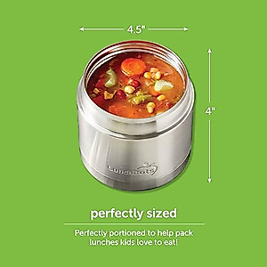 LunchBots 16oz Thermos Stainless Steel Wide Mouth - Insulated Thermos With Vented Lid - Keeps Food Hot or Cold for Hours - Leak-Proof Portable Thermal Food Jar is Ideal for Soup - 16 ounce - Aqua