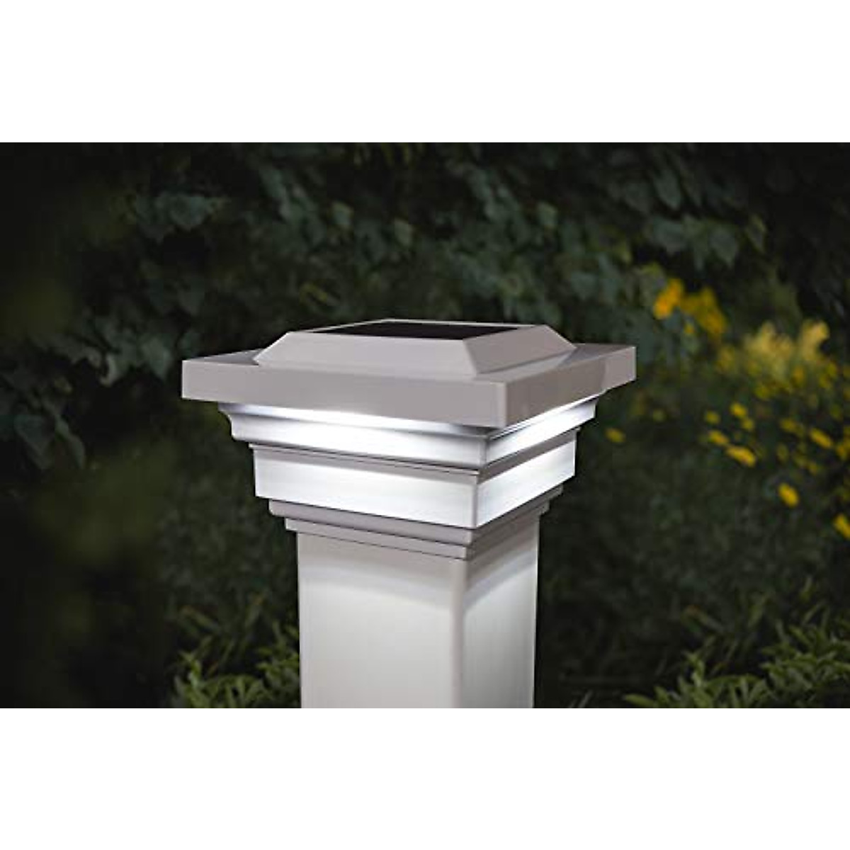 Classy Caps SL078W PVC Regal Solar Post Cap, 4" x 4", White