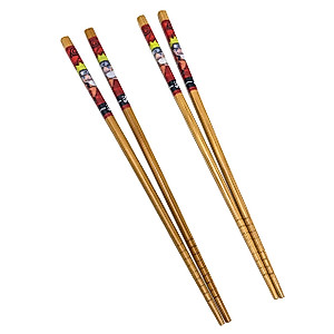 JUST FUNKY Naruto Shippuden Chopsticks Set of 2 - Official Chibi Naruto Collectible Chopsticks - Includes 2 Matching Sets of Bamboo Chopsticks - 8.85 Inches Long Anime Chopsticks