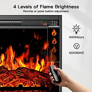 Pipishell Fireplace TV Stand with 23 inch Fireplace for up to 70 inch TVs, Electric Fireplace TV Stand Holds up to 200 lbs, Fireplace Entertainment Center TV Console Table with Open Shelves, PIWFS01G