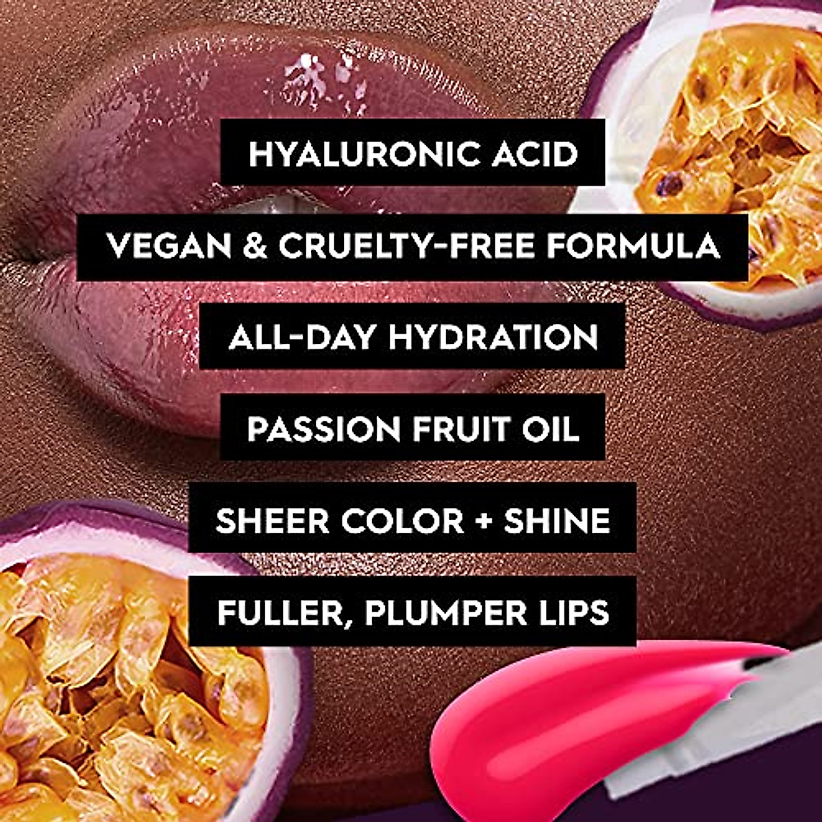 Urban Decay Vice Plumping Shine Hydrating Lip Gloss Balm - 9 Shades Available - Plump & Moisturize Lips - Vegan Formula with Hyaluronic Acid & Shea Butter - Secret Menu, 0.2 fl oz