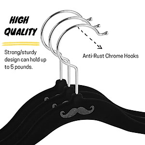 Mr. Pen- Kids Velvet Hangers, 60 Pack, Black, Baby Clothes Hangers for Closet, Baby Hangers for Closet, Velvet Baby Hangers, Kids Hangers Velvet, Baby Velvet Hanger, Baby Hangers for Nursery