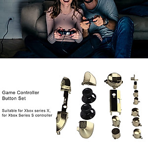 Full Game Controller Plating Button Set, Game Handle Accessories Compatible Beautiful Appearance for Series X(#3)