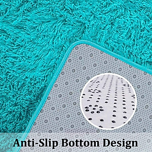 WZDD Fluffy Soft Area Rugs for Living Room 63 x 79 inch, Plush Shaggy Carpet Furry Velvet Rug for Bedroom Christmas, Cute and Comfy Nursery Carpets